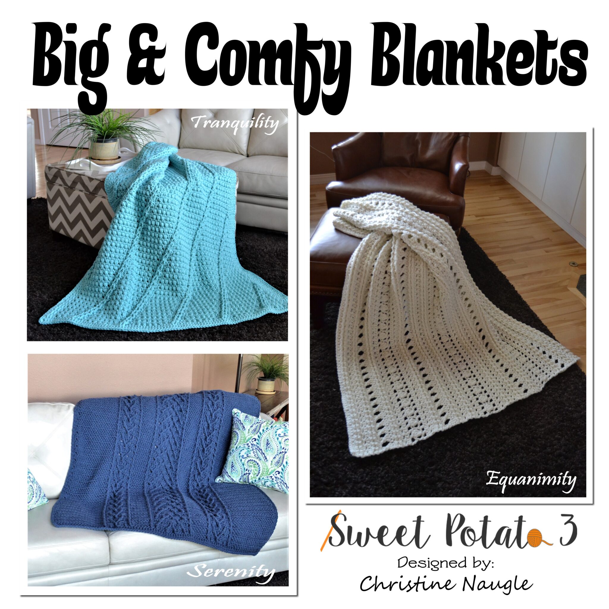 36 Bulky Crochet Blanket Patterns Roundup • Banana Moon Studio