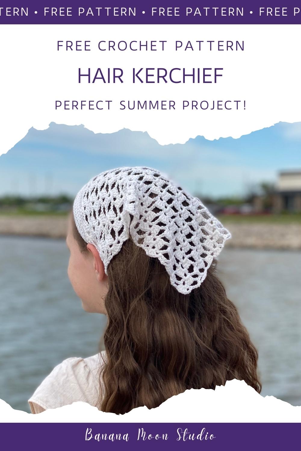 Free Lacy Crochet Hair Kerchief Pattern • Banana Moon Studio