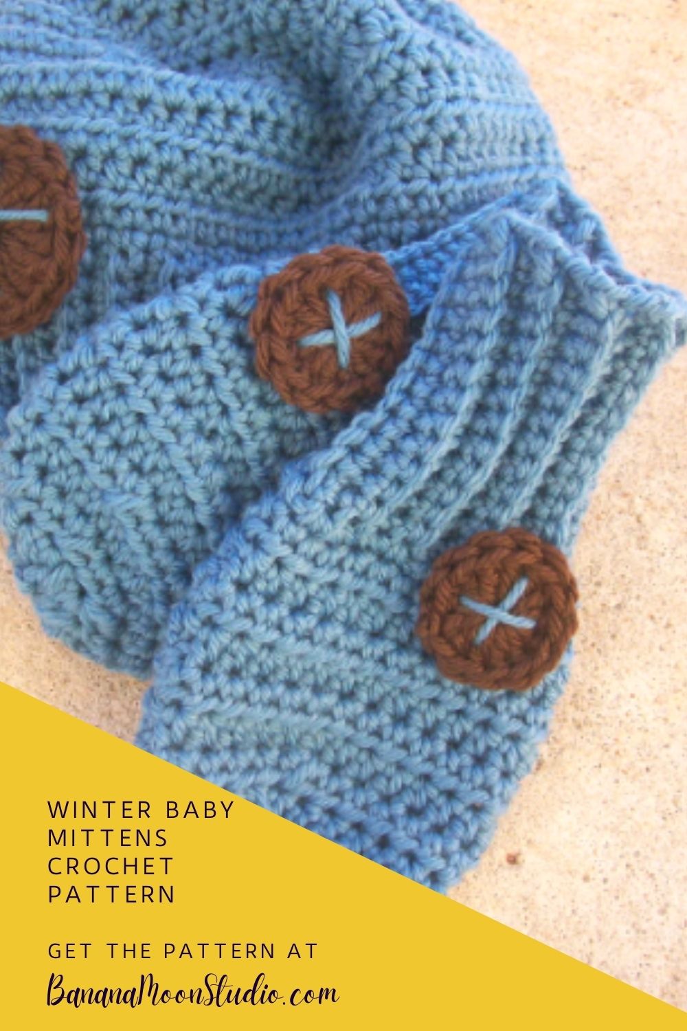Baby Mitten Crochet Pattern in 4 Sizes: Sweet Little Mittens • Banana ...