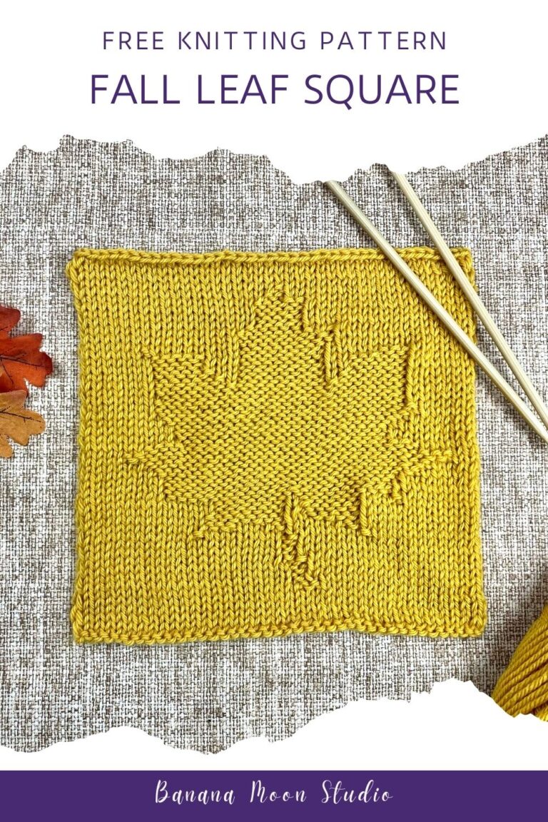 Free Maple Leaf Knitting Pattern • Banana Moon Studio