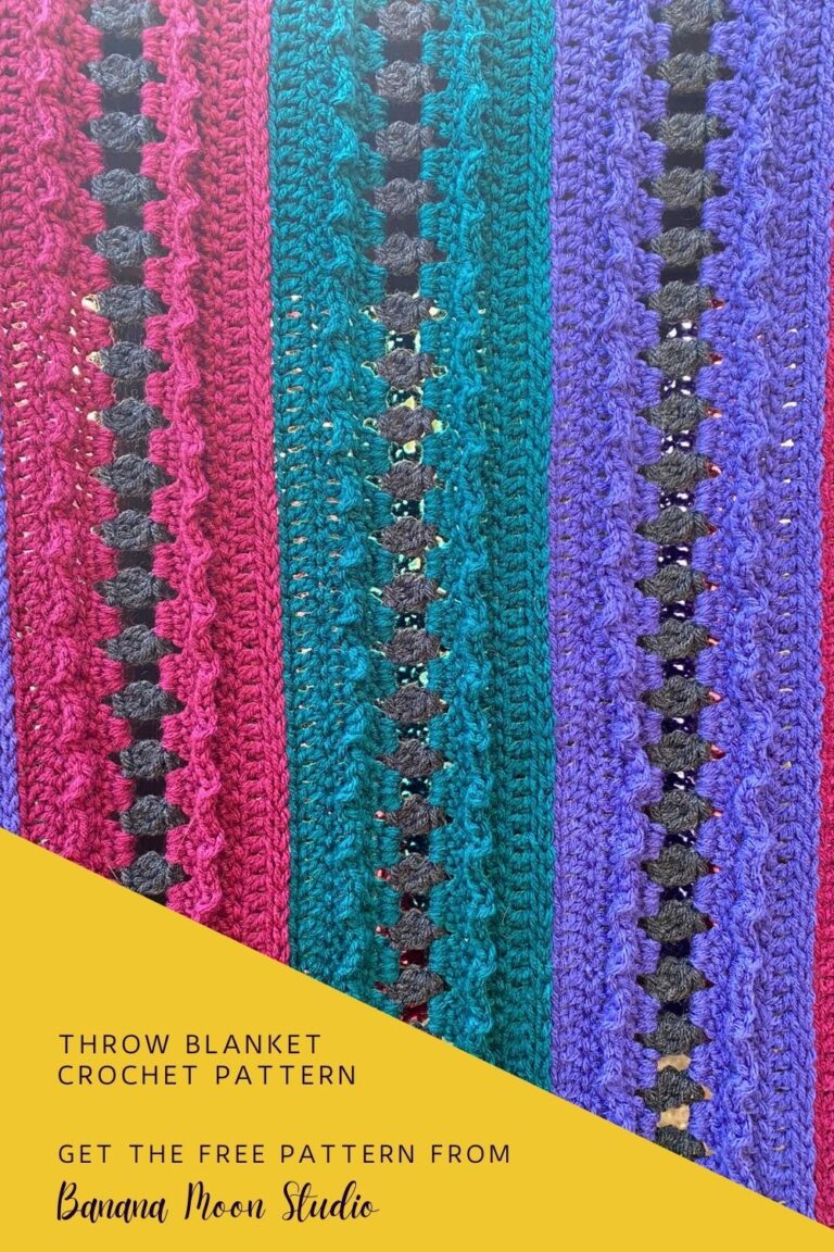 Free 4 Color Crochet Blanket Pattern • Banana Moon Studio