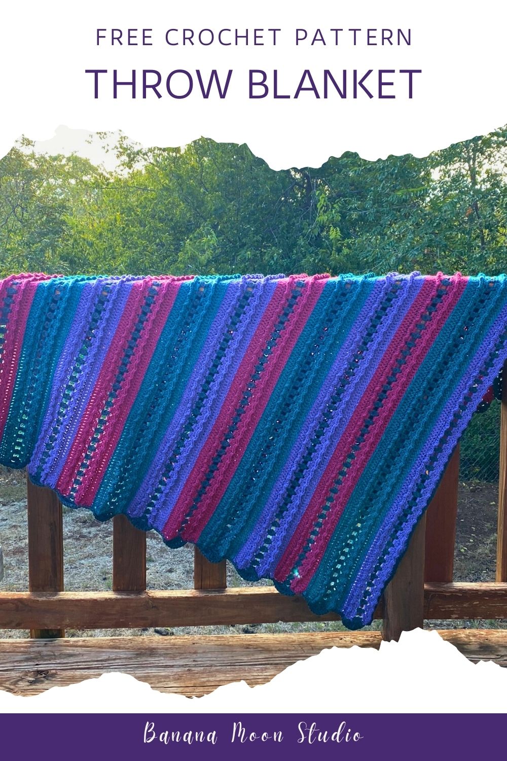Free 4 Color Crochet Blanket Pattern • Banana Moon Studio