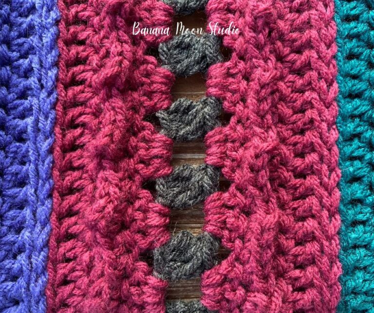 Free 4 Color Crochet Blanket Pattern • Banana Moon Studio