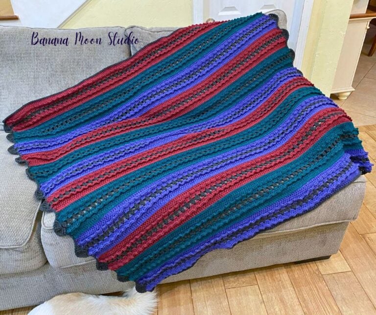 Free 4 Color Crochet Blanket Pattern • Banana Moon Studio