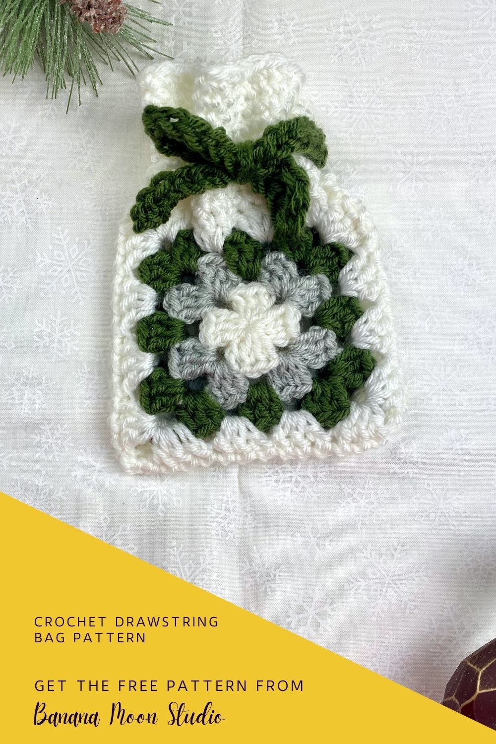 Free Crochet Drawstring Bag Pattern • Banana Moon Studio