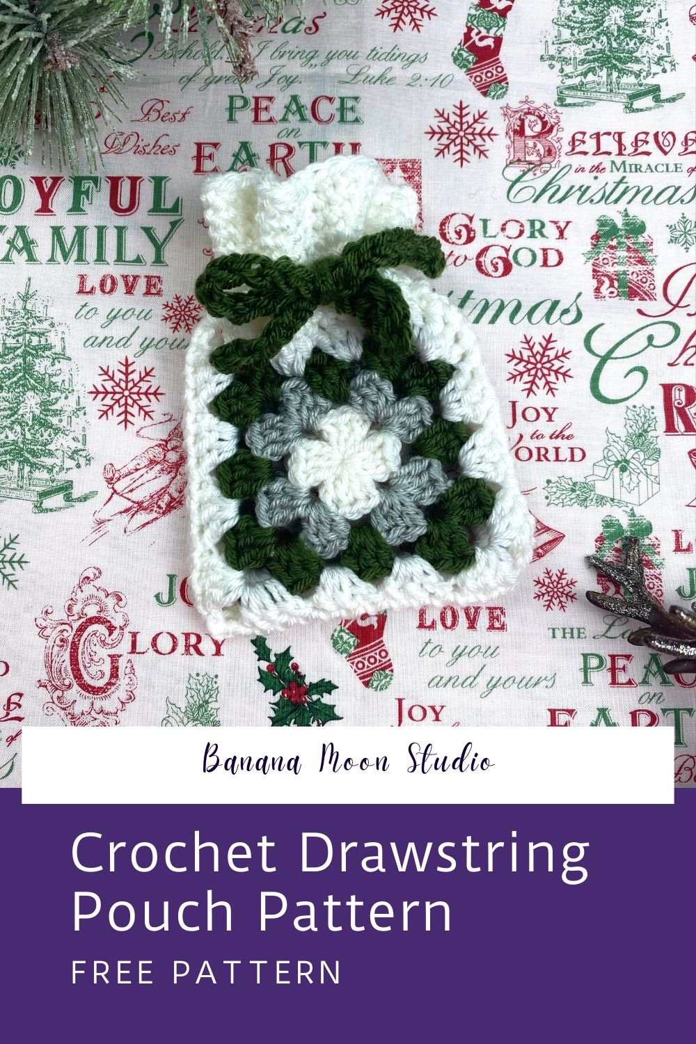 Free Crochet Drawstring Bag Pattern • Banana Moon Studio