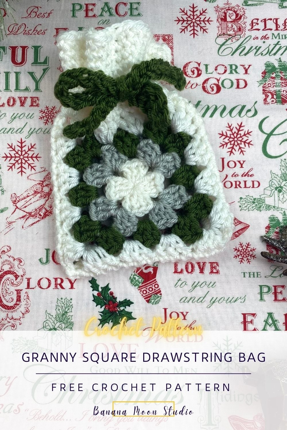 Free Crochet Drawstring Bag Pattern • Banana Moon Studio