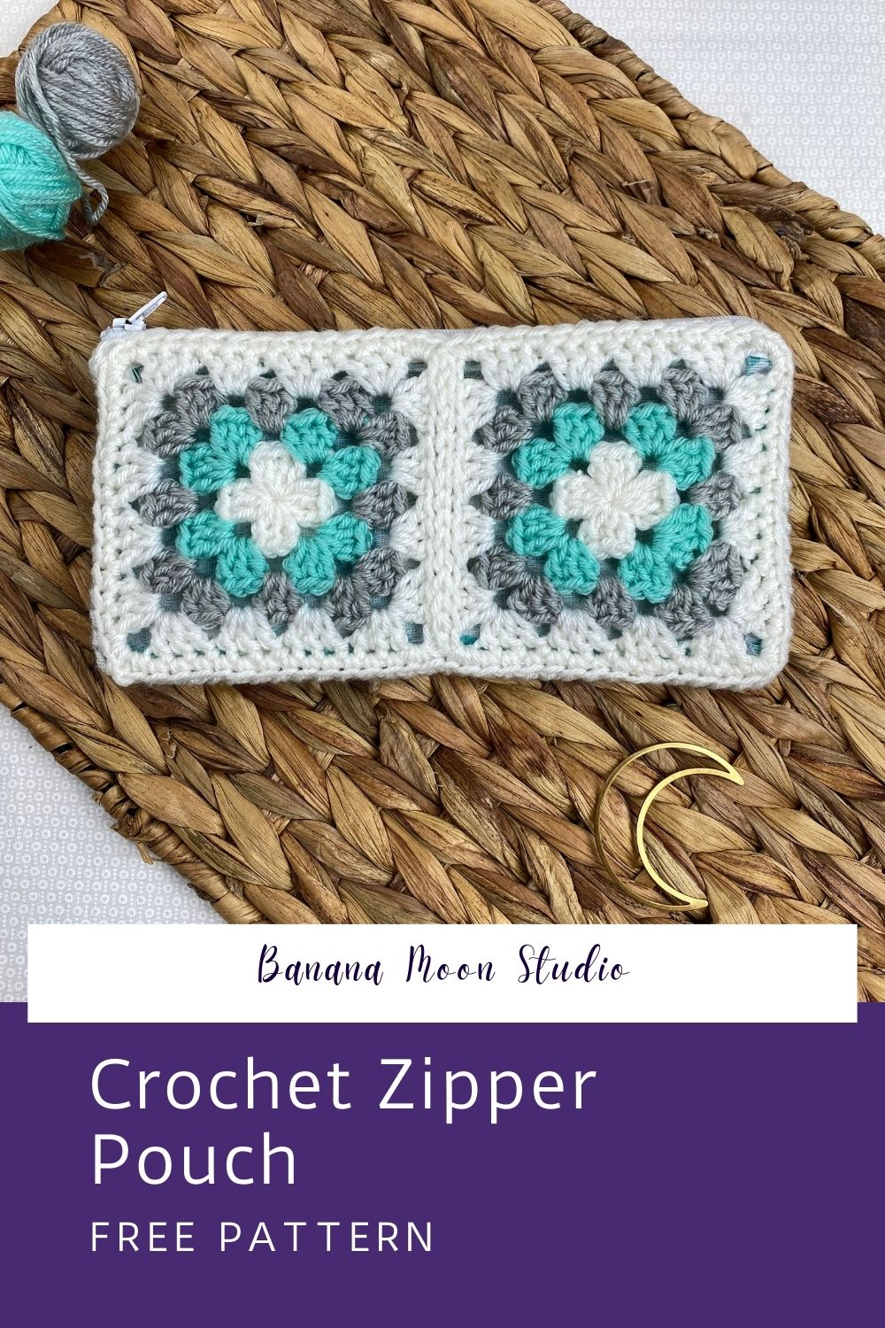 Free Crochet Zipper Pouch Pattern • Banana Moon Studio