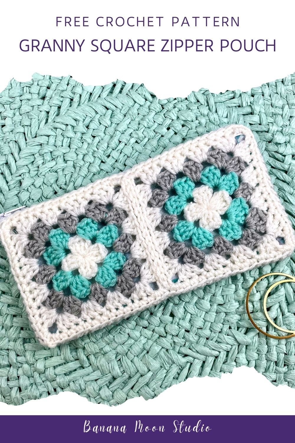 Free Crochet Zipper Pouch Pattern • Banana Moon Studio