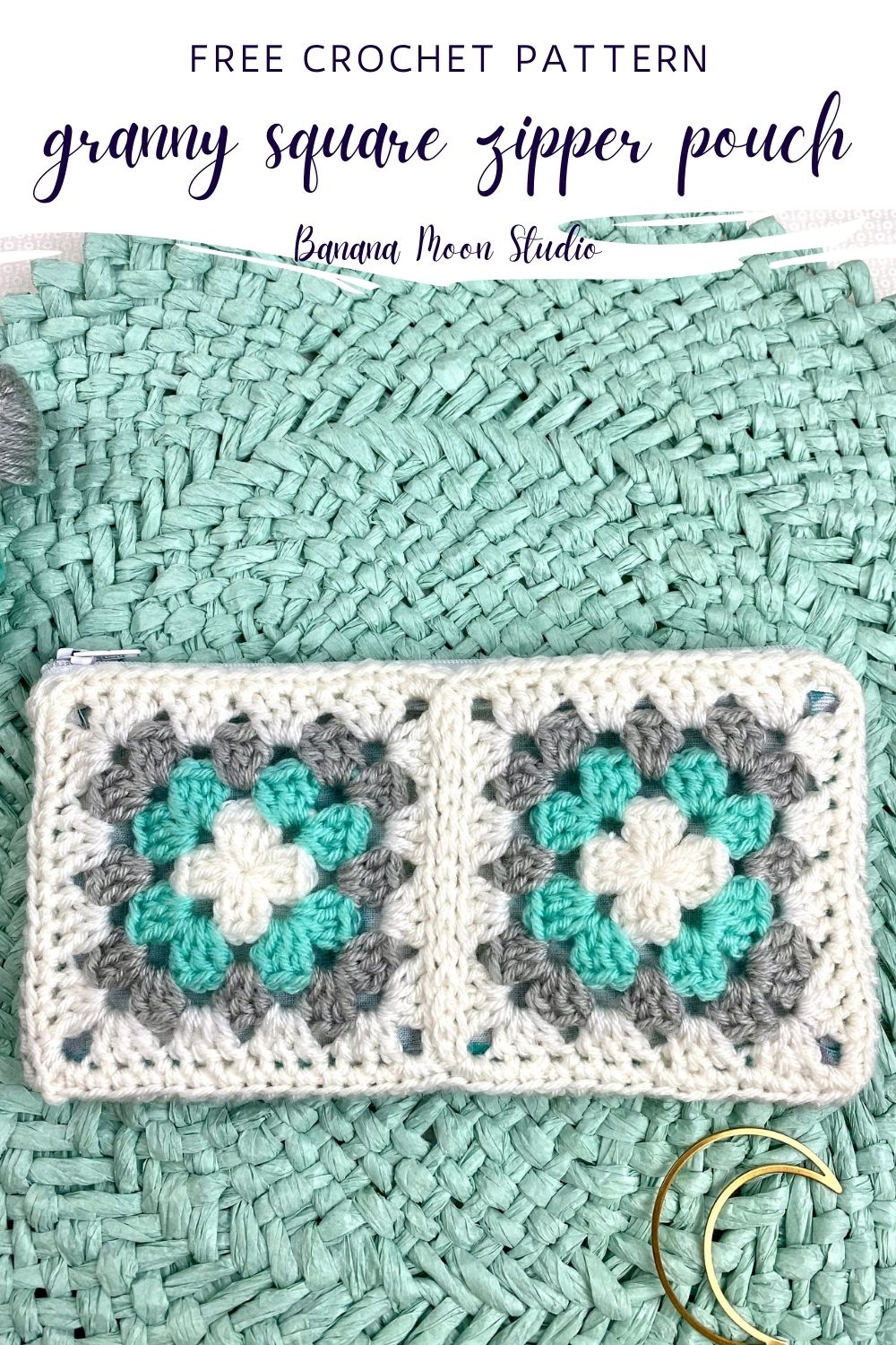 Free Crochet Zipper Pouch Pattern • Banana Moon Studio