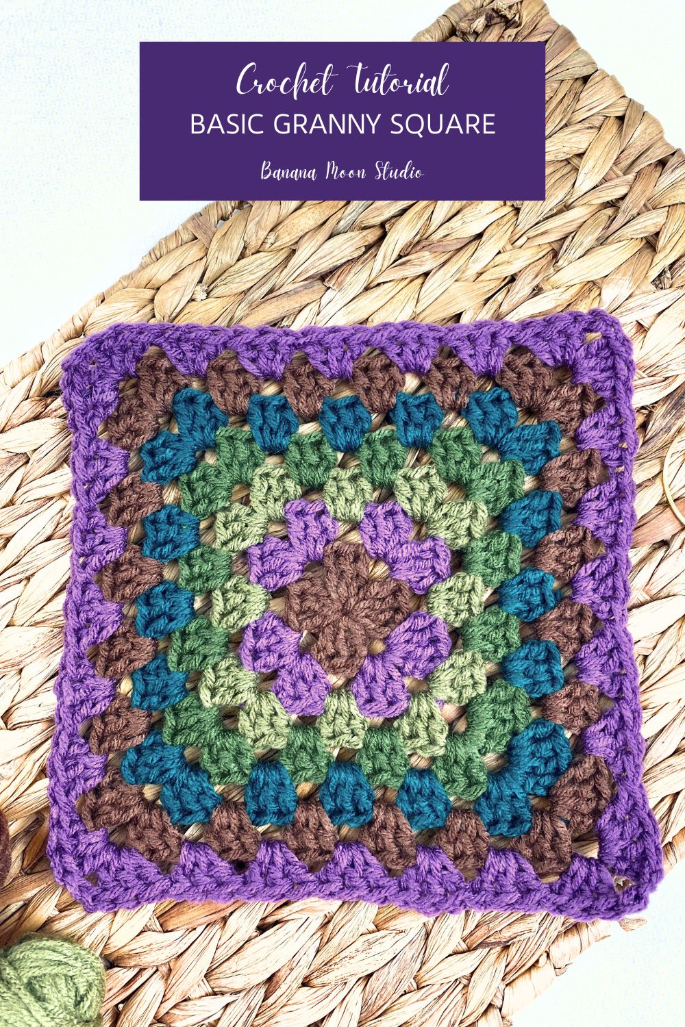 Free Basic Granny Square Pattern • Banana Moon Studio