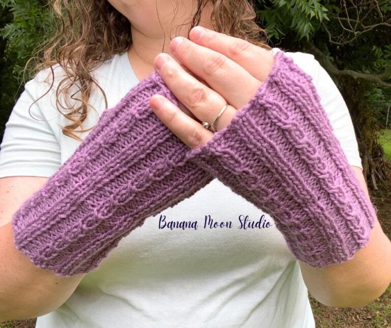 Free Knitting Pattern for Fingerless Gloves on Straight Needles ...