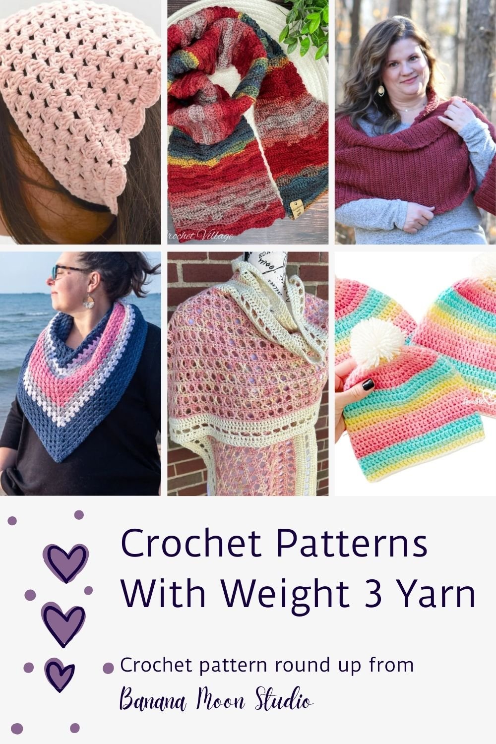 60 Crochet Patterns With 3 Weight Yarn • Banana Moon Studio
