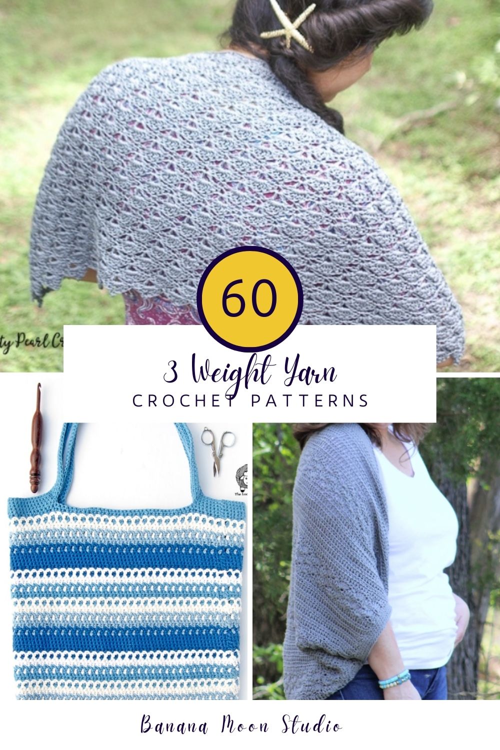 60 Crochet Patterns With 3 Weight Yarn • Banana Moon Studio
