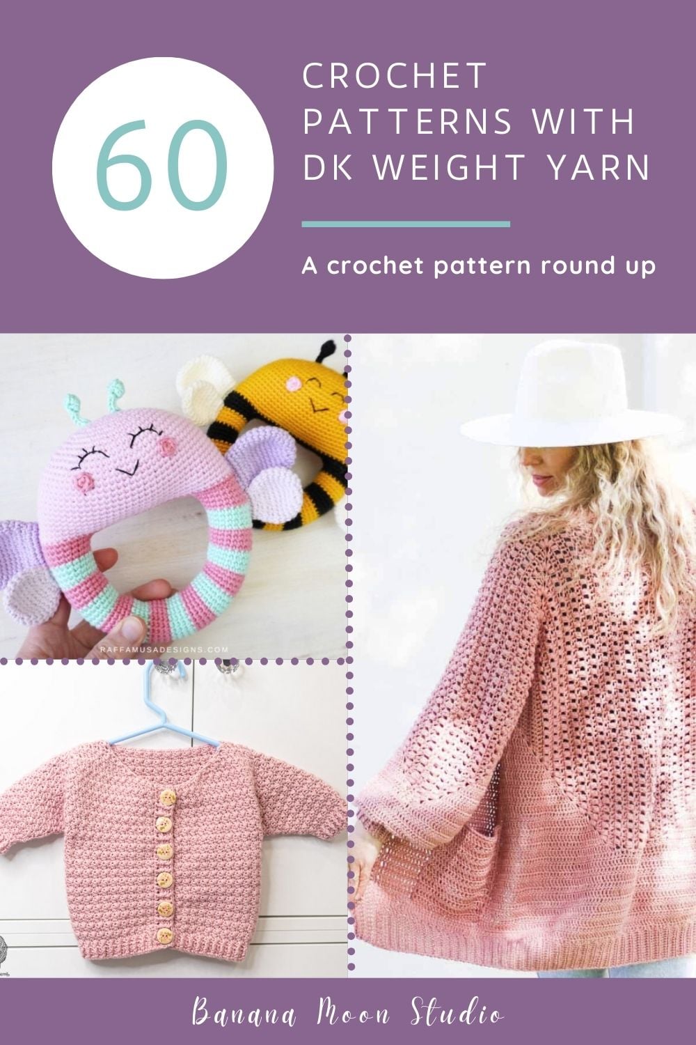 60 Crochet Patterns With 3 Weight Yarn • Banana Moon Studio