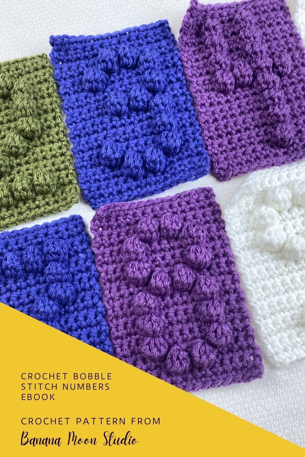 Crochet Bobble Stitch Numbers Free Ebook • Banana Moon Studio