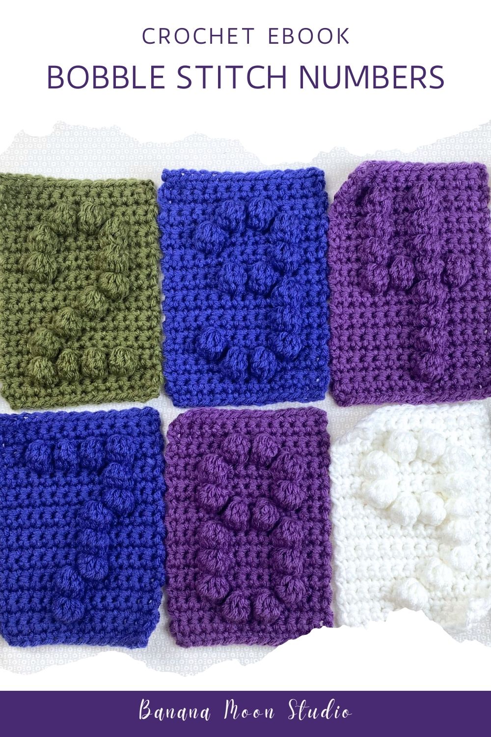 Crochet Bobble Stitch Numbers Free Ebook • Banana Moon Studio
