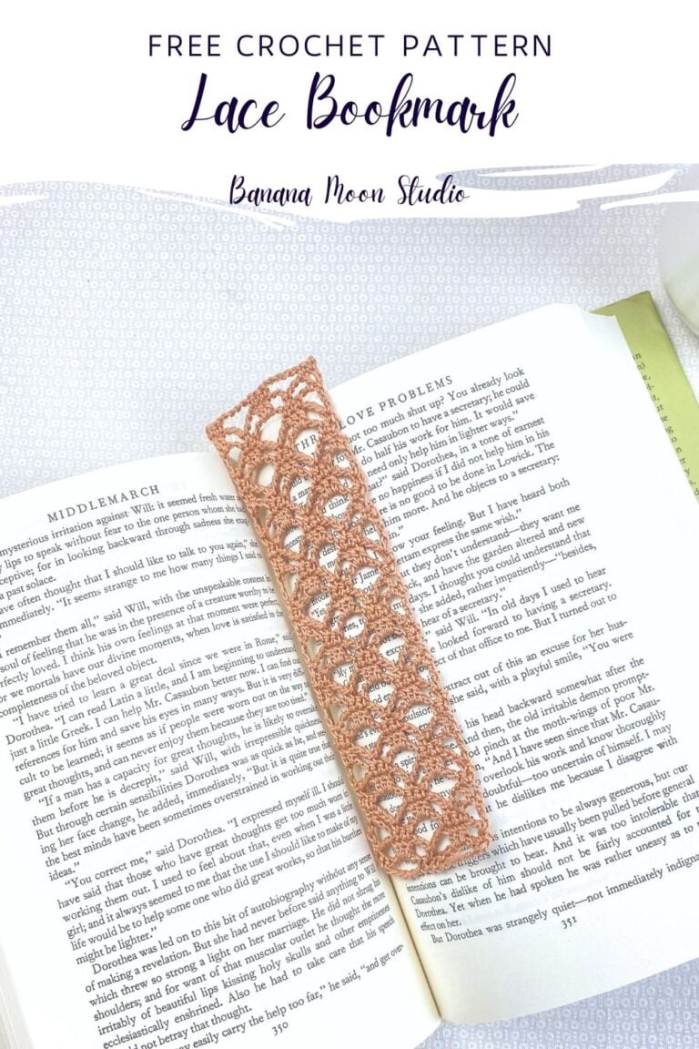 Free Crochet Lace Bookmark Pattern • Banana Moon Studio