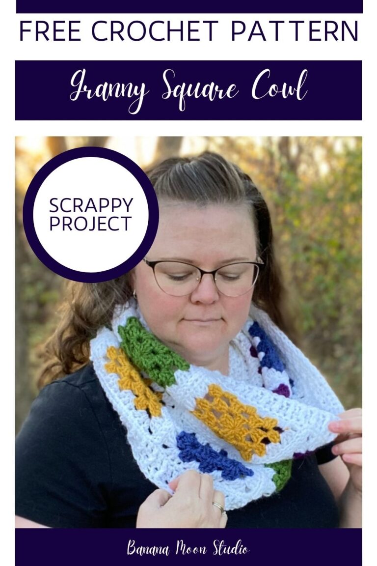 Free Granny Square Cowl Crochet Pattern • Banana Moon Studio