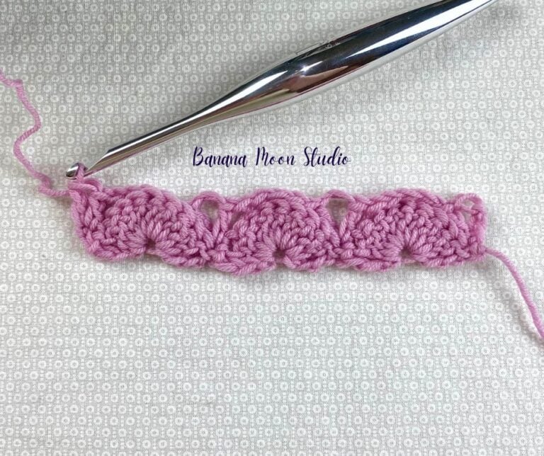 Crochet Fan and V-Stitch Pattern • Banana Moon Studio