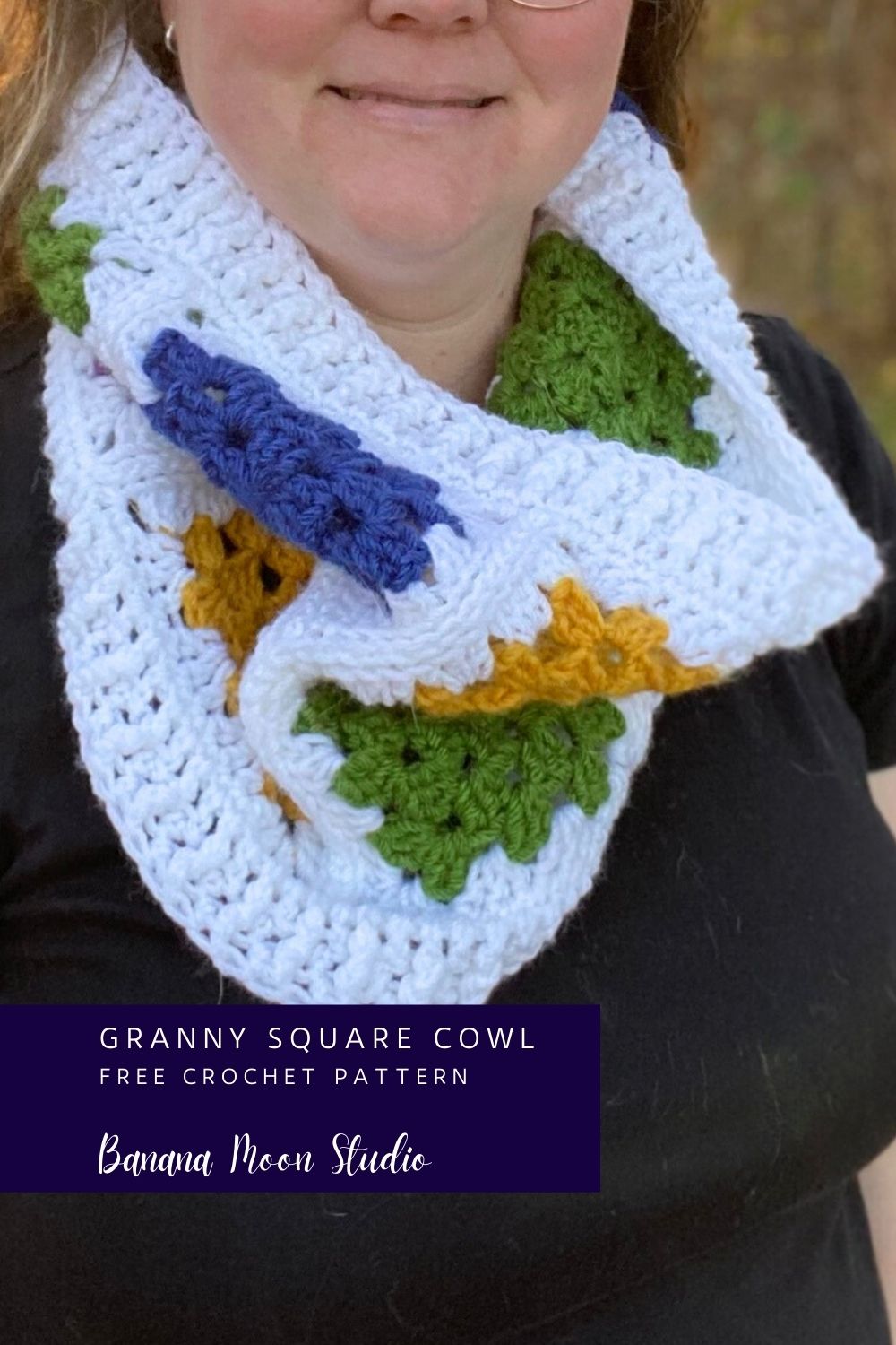 Free Granny Square Cowl Crochet Pattern • Banana Moon Studio